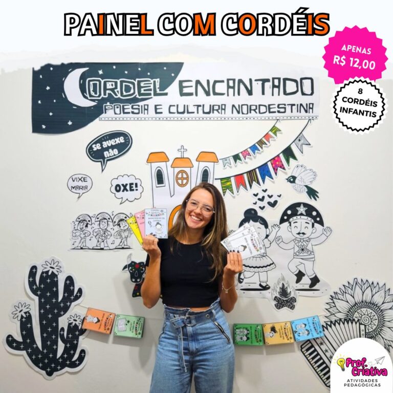 PAINEL CORDEL ENCANTADO - COM 8 CORDÉIS - Prof. Criativa