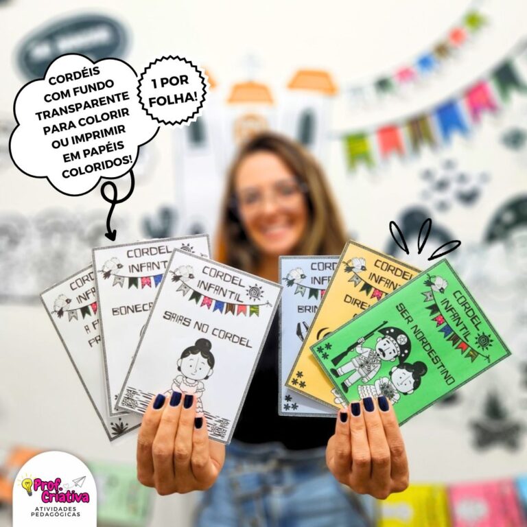 PAINEL CORDEL ENCANTADO - COM 8 CORDÉIS - Prof. Criativa